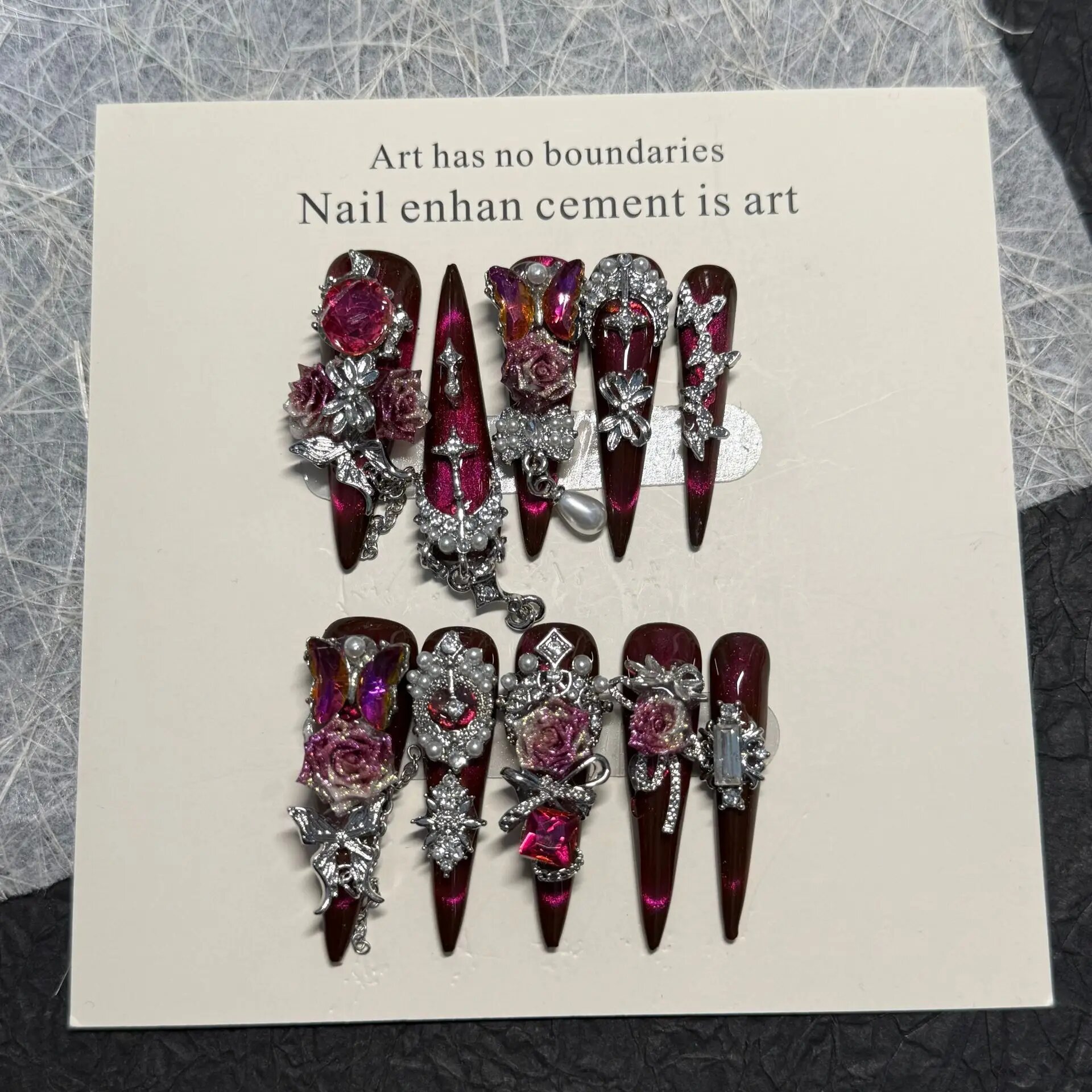 Накладные ногти DKSTINYE Y2K Spice Girls Punk 10PCS
