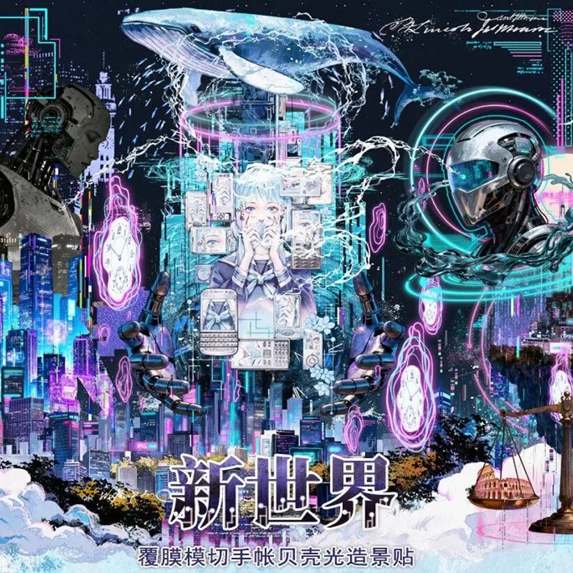 Набор наклеек JIAMEI Infinite Castle Leiyin Temple New World F