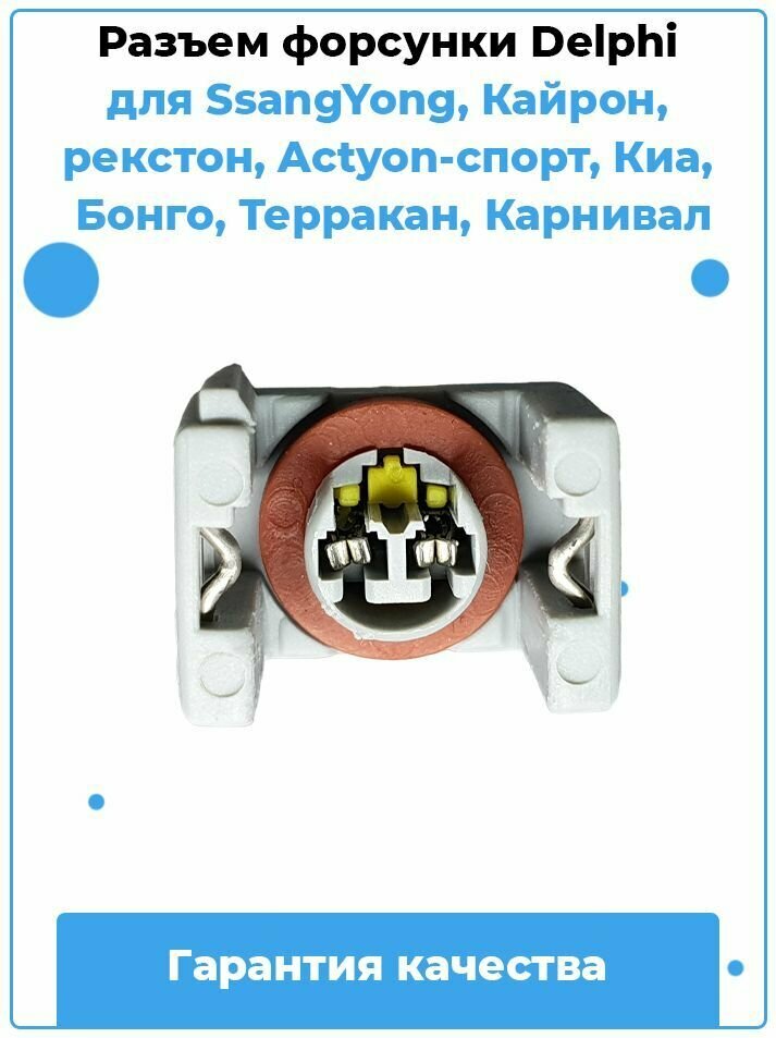 Разъем форсунки Delphi для SsangYong, Кайрон, Рекстон, Actyon-спорт, Киа, Бонго, Терракан, Карнивал / Артикул B76