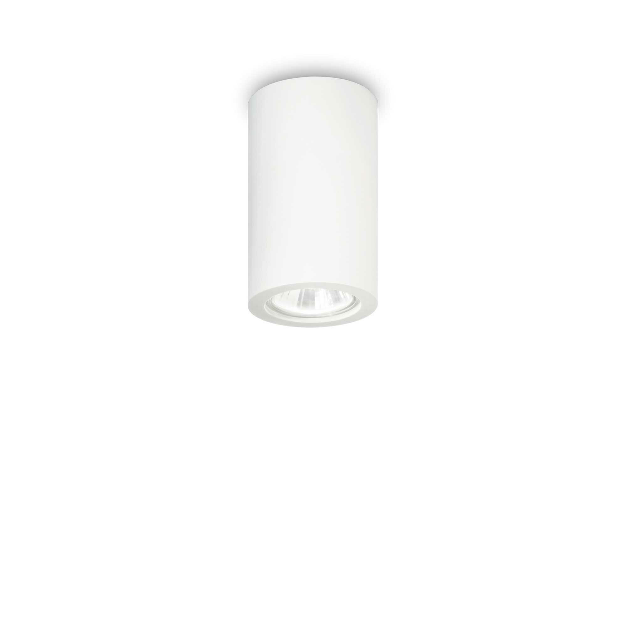 Светильник потолочный накладной ideal lux Tower PL1 Round макс.1x35Вт IP20 GU10 230В Белый Гипс/Пластик Без лампы 155869.