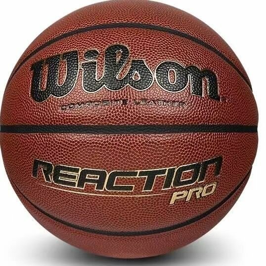 Мяч баскетбольный Wilson Reaction Pro #7, WTB10137IB07, коричневый, размер 7
