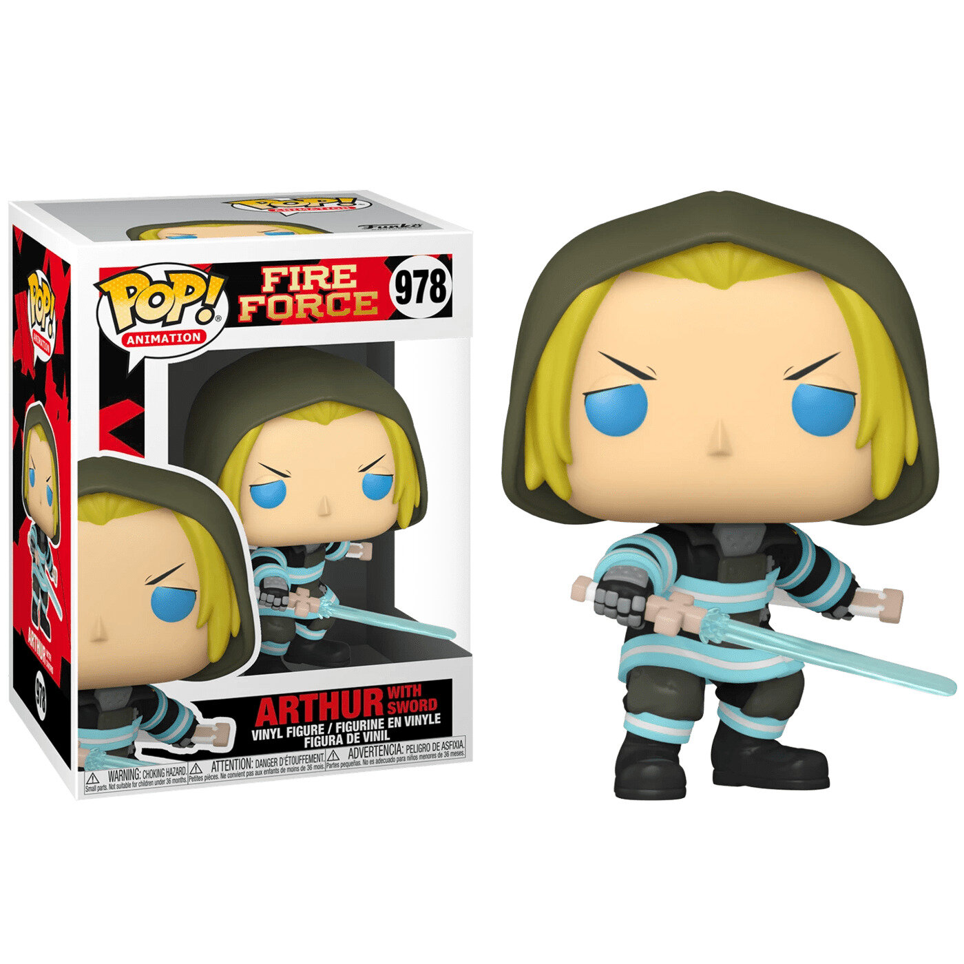 Фигурка Funko POP Arthur with Sword (Vaulted) из мультсериала Fire Force / Артур Бойль из Пламенный отряд манга аниме Фанко ПОП