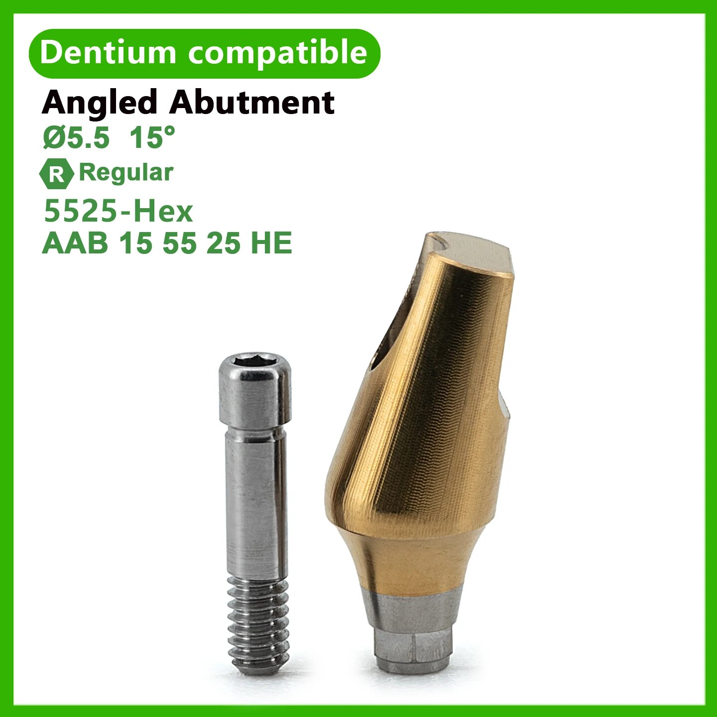 Угловые абатменты Dentium из титана 5-го класса AAB 15 55 25 HE