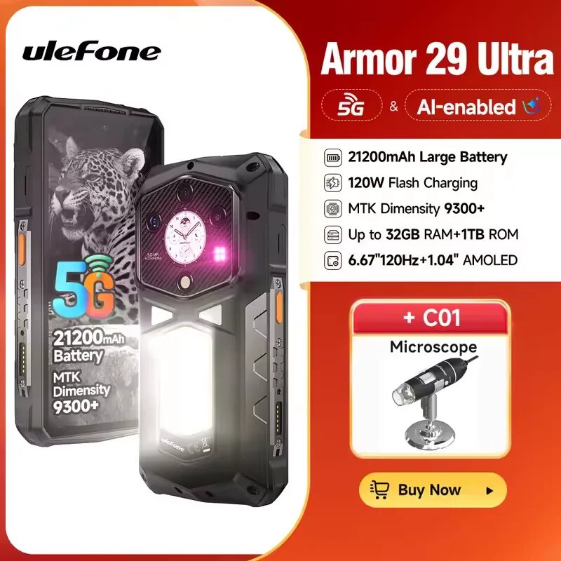 Смартфон Ulefone Armor 29 Ultra, 16ГБ/1ТБ, global