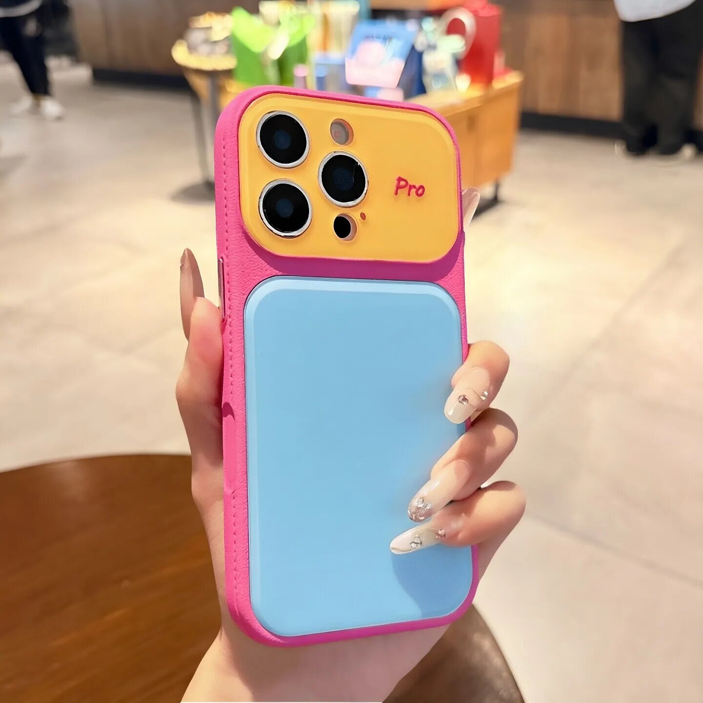 Чехол Ins Dopamine Hit Color для iPhone 17 Pro Max с контрастной iPhone17 Про, Розовый, HotPink