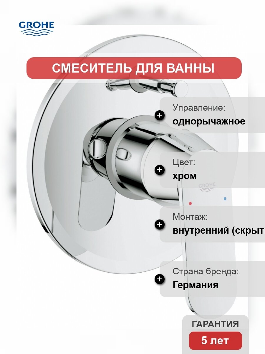 Смеситель Grohe Eurosmart Cosmopolitan для ванны с душем 32879000