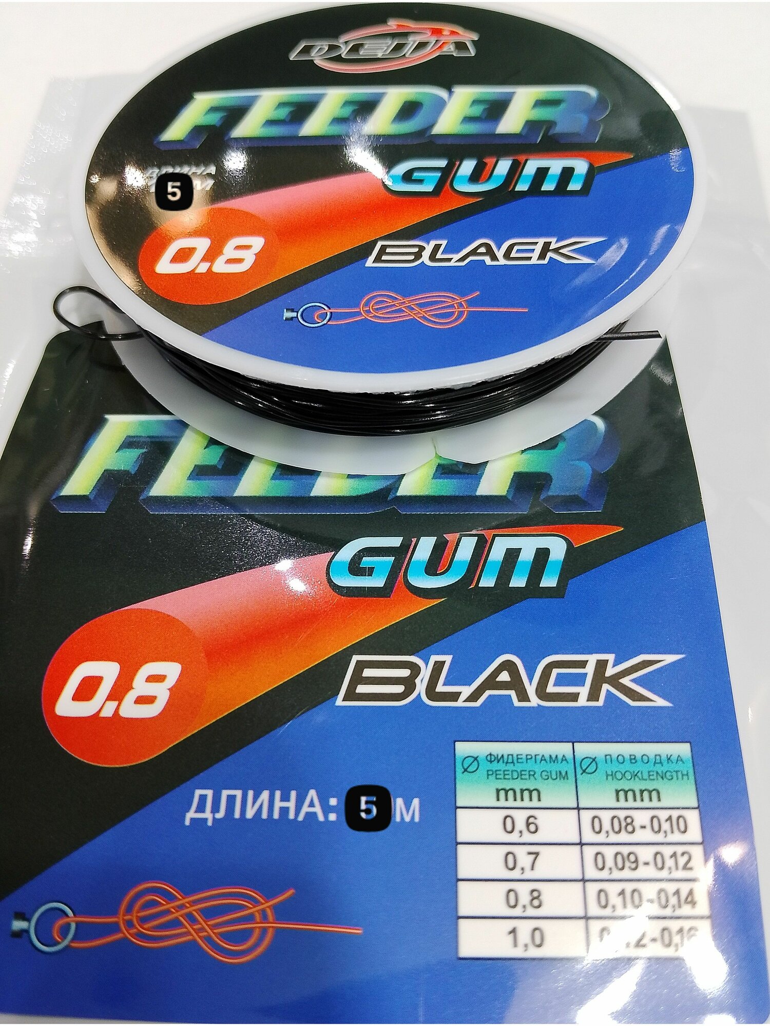 Feeder Gum Blak (фидергам), d-0.8мм, длина 5м для монтажа
