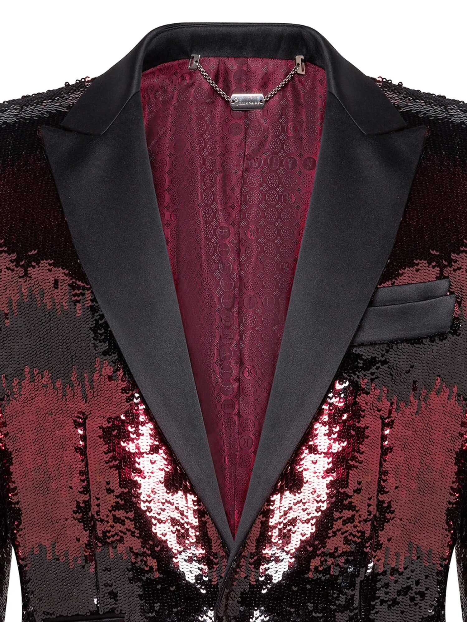 Куртка Billionaire Sequined peak-lapel blazer, размер 50, red — фото 1