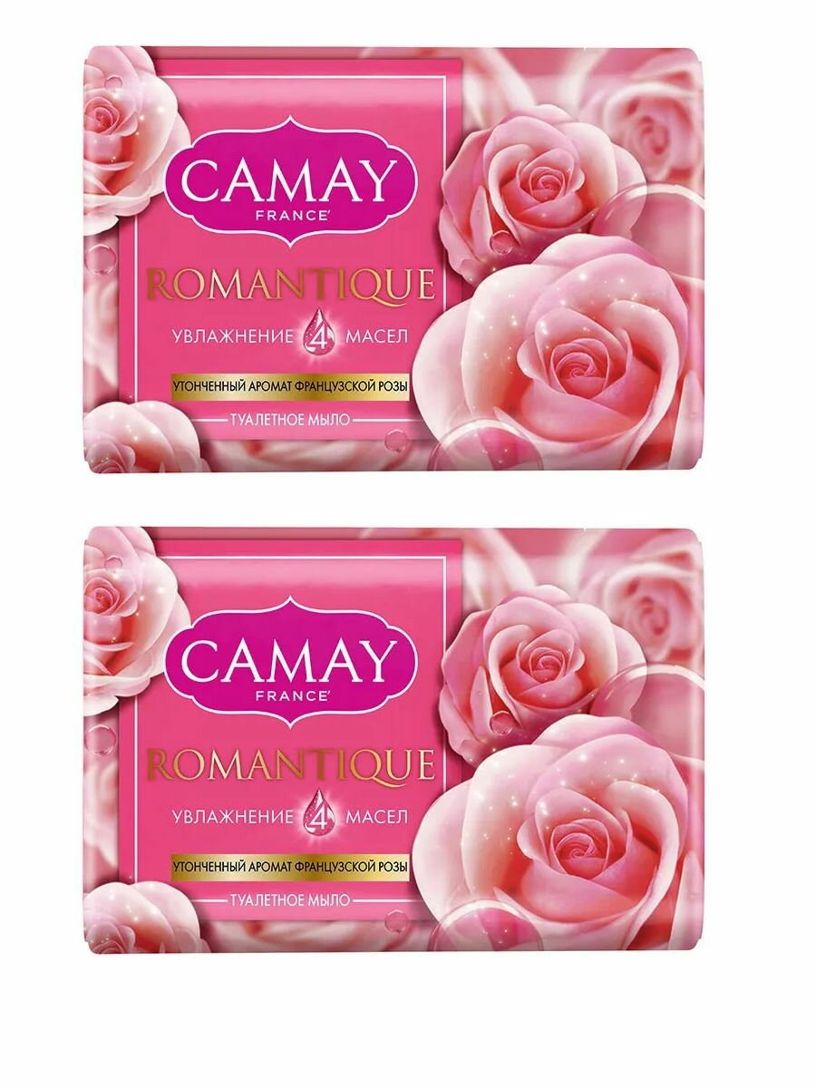 Camay Твердое мыло Romantique, 85 гр, 2 уп