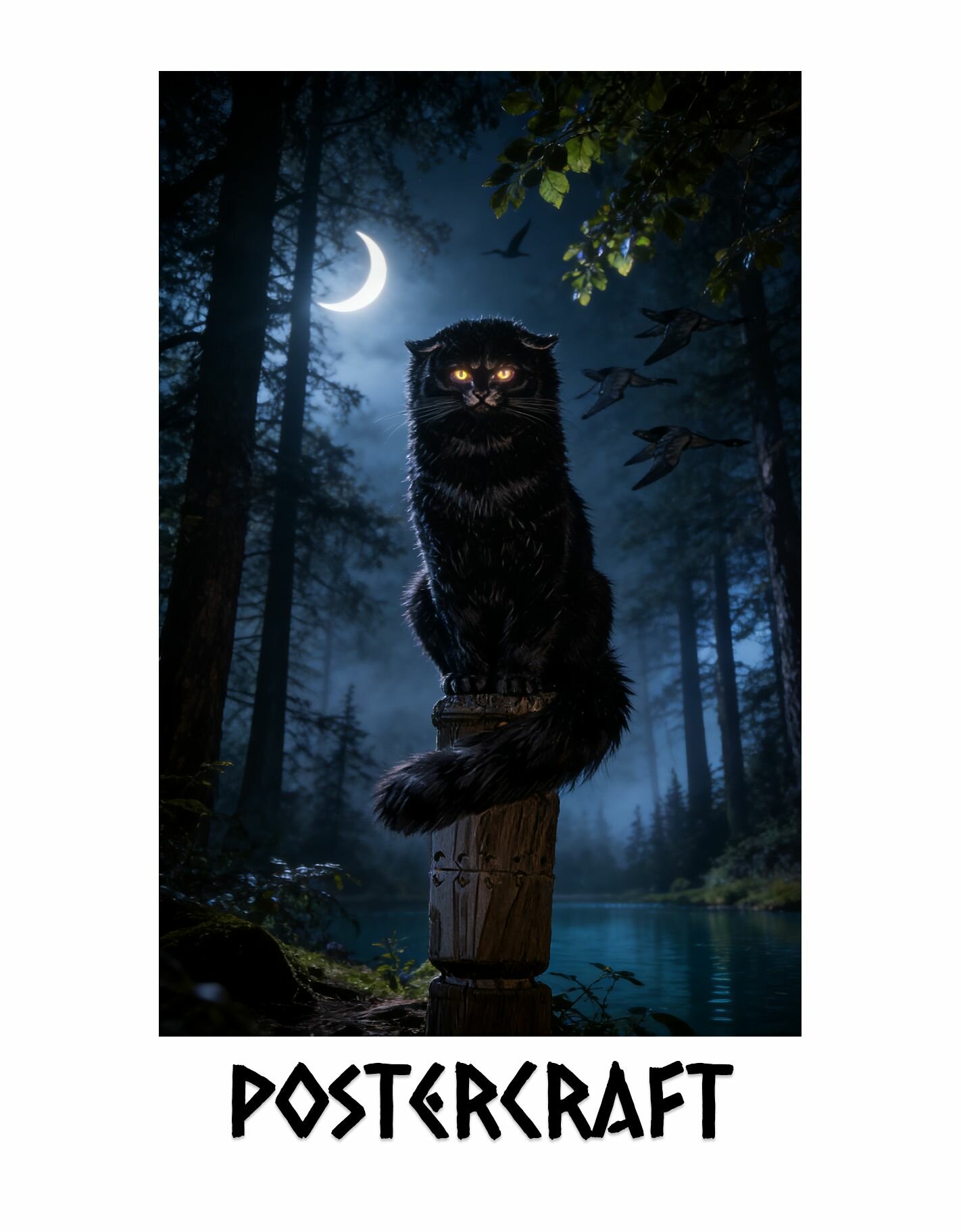 Постер "Кот Баюн" (Славянские Мифы) 29.7х42см, А3, глянцевый