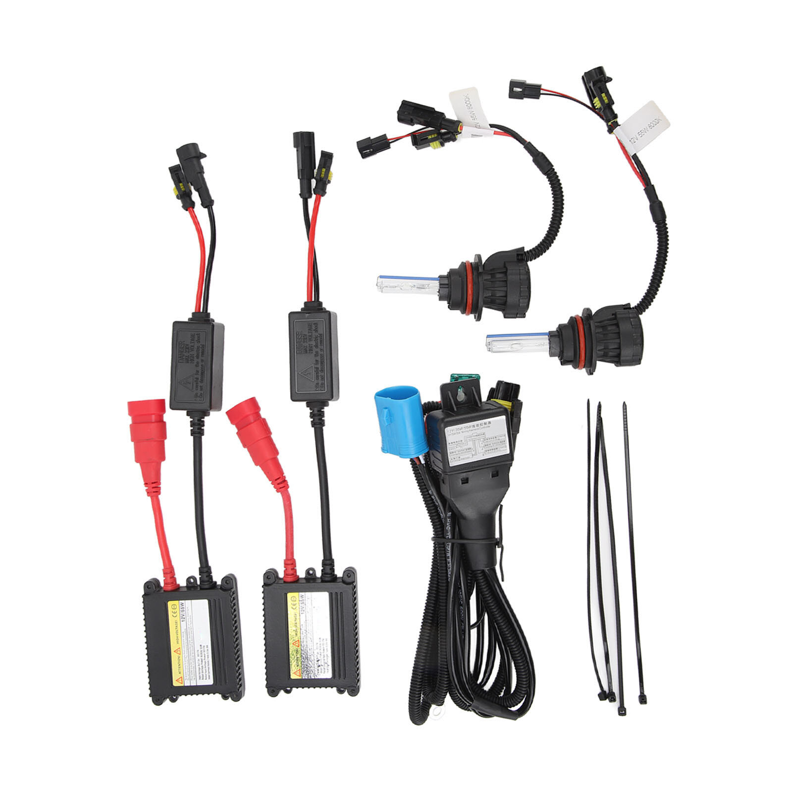 DC12V 55W HID комплект ксеноновых ламп супер яркий дальний ближний свет 5500LM комплект для преобразования ксеноновых ламп для интерфейса 9007 автомобильные фары 8000K