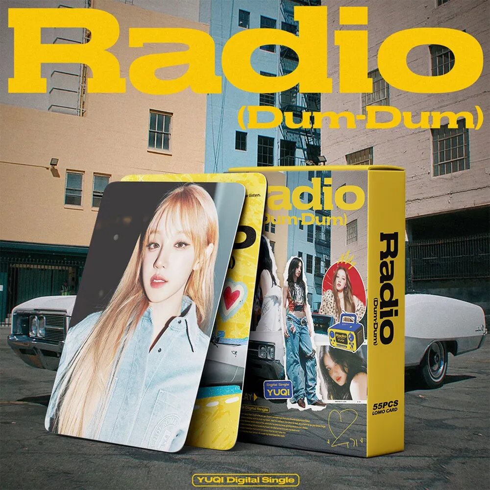 Набор из 55 мини-фотокарточек LOMO с Юци, посвященных альбому Radio DUM DUM 2025 года, постер для поклонников (G)I-dle, K-POP.