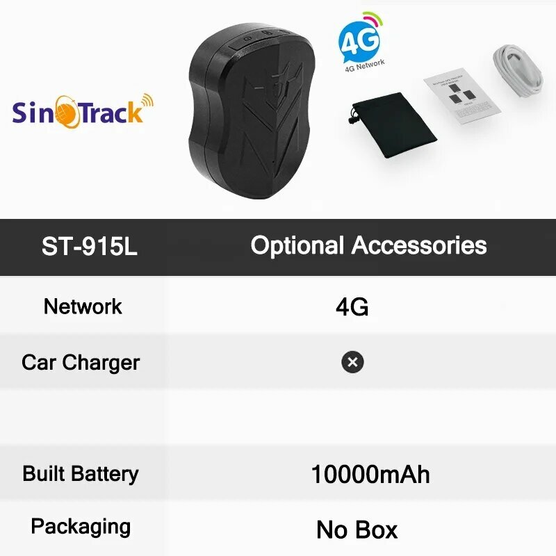 SinoTrack ST-915L 4G GPS-трекер, 10000mAh, без коробки