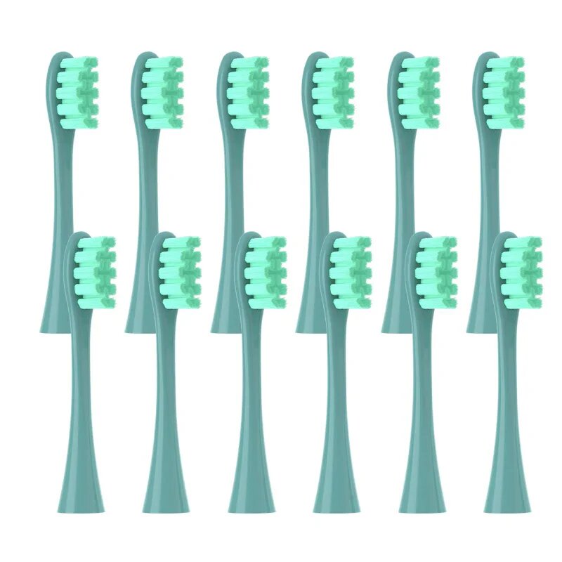 Насадки для зубной щетки Oclean 12 шт, мягкие DuPont 12pcs Green