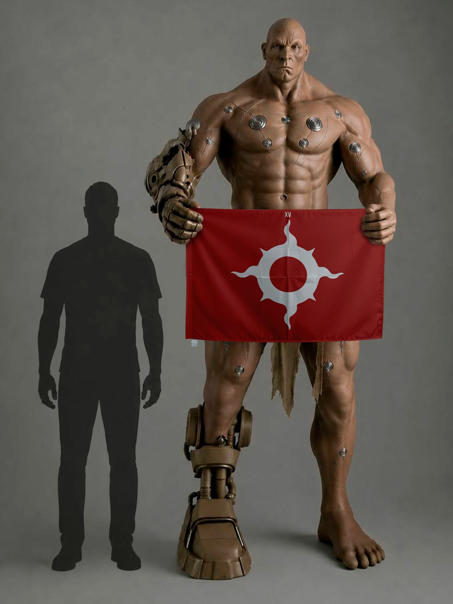 Флаг легиона Тысяча Сынов Космодесант Астартес Вархаммер Warhammer 40000, 70х105 см, на сетке для уличного флагштока