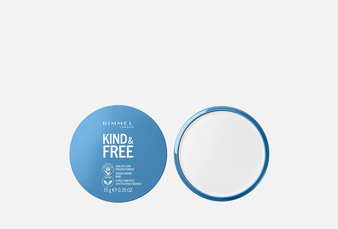 Rimmel Kind & Free пудровая тональная основа 10 г 001, Translucent