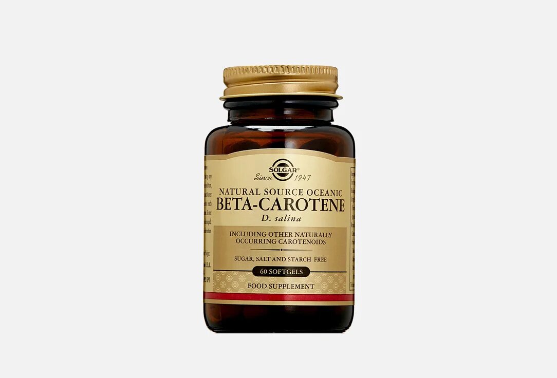 Solgar Oceanic Beta-Carotene D.Salina в капсулах БАД для красоты кожи 60 шт