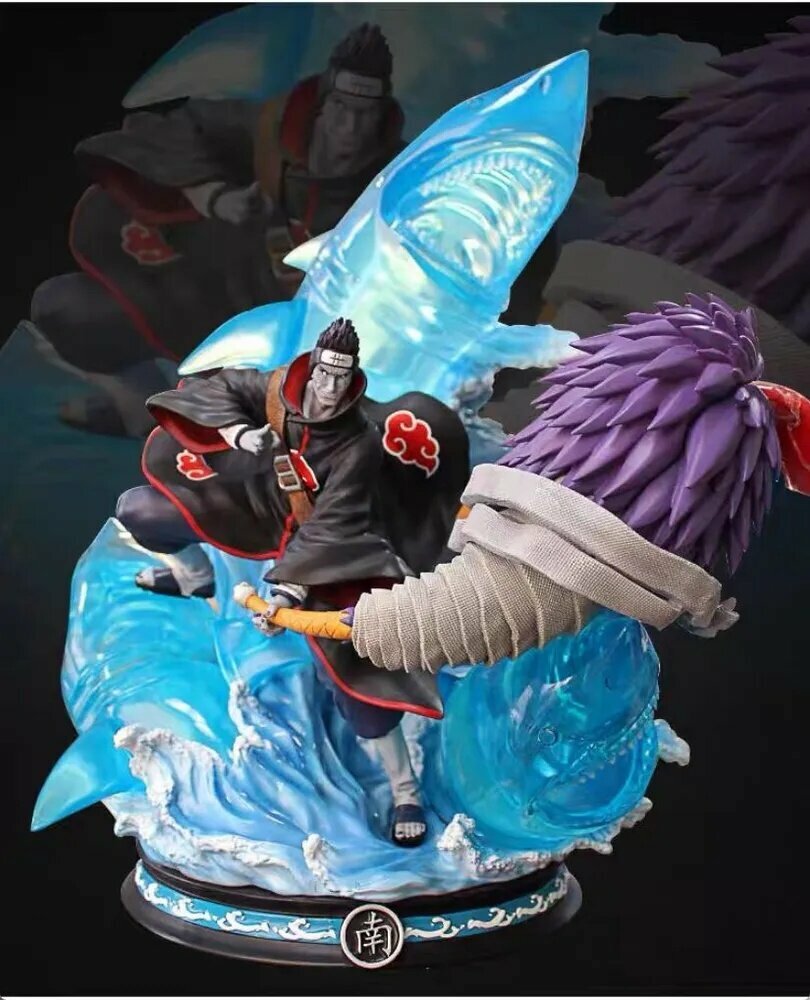 Коллекционная фигурка Hoshigaki Kisame (Кисаме) из Naruto, 37 см, со светящимися элементами (аура, акула), серия CS08