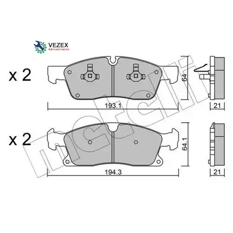 METELLI 22-0927-4 Колодки тормозные