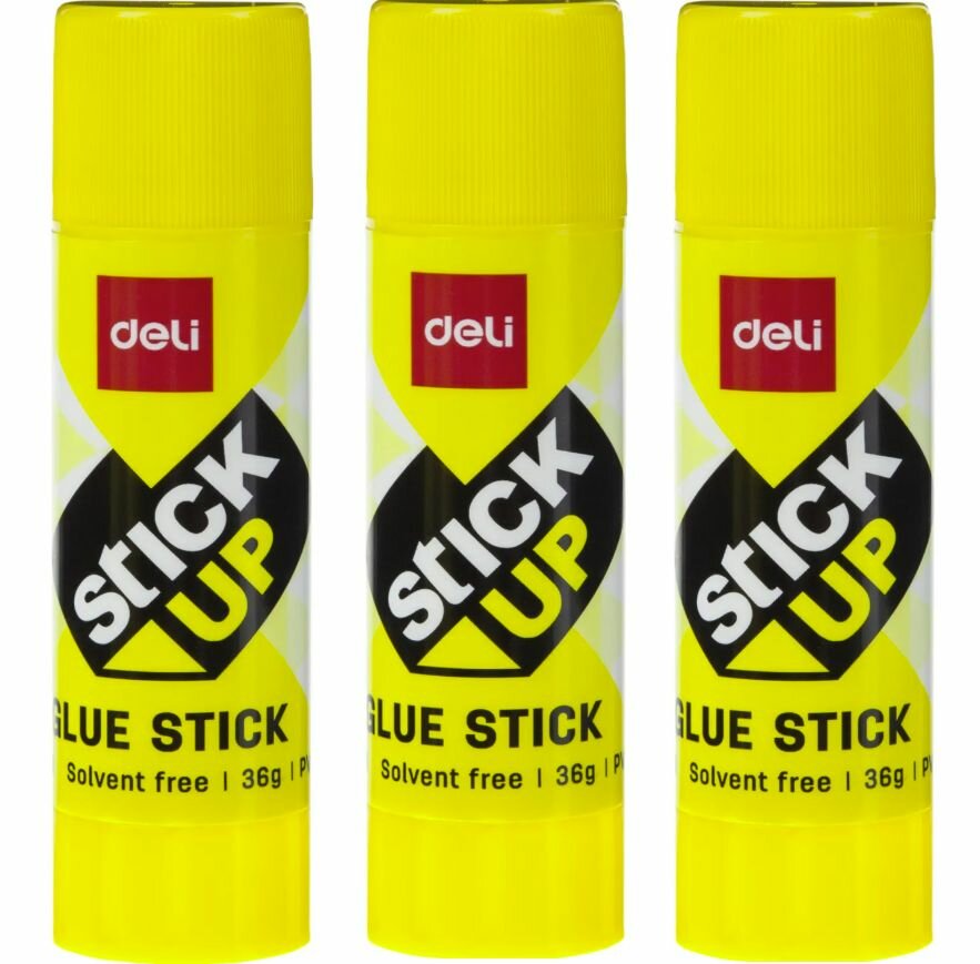Deli Клей-карандаш Stick UP, 36г, 3 уп