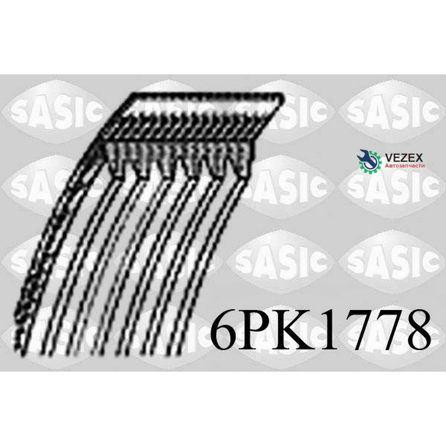 SASIC 6PK1778 Ремень ручейковый 6PK1778