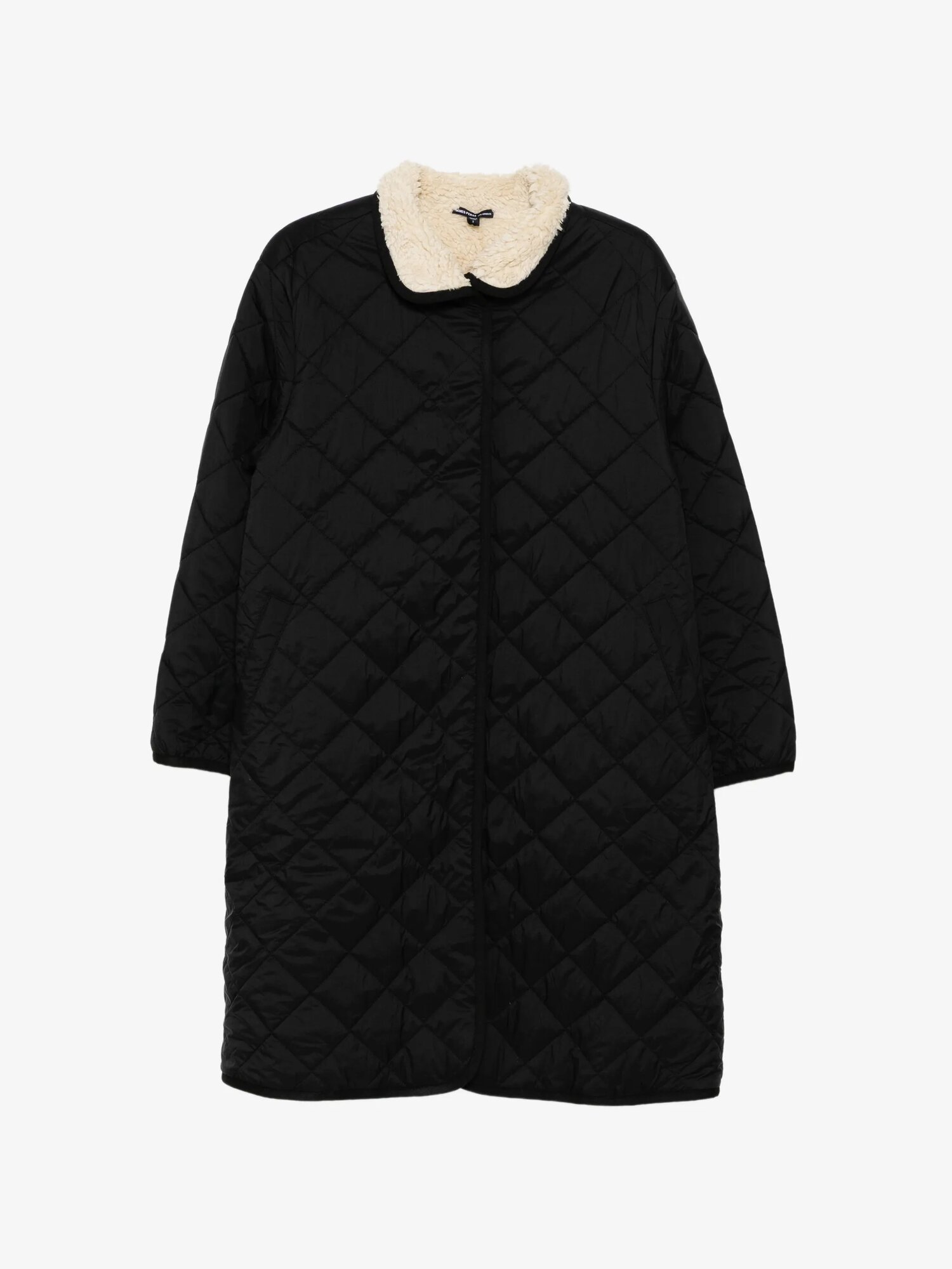 Пальто James Perse Shearling-collar quilted coat