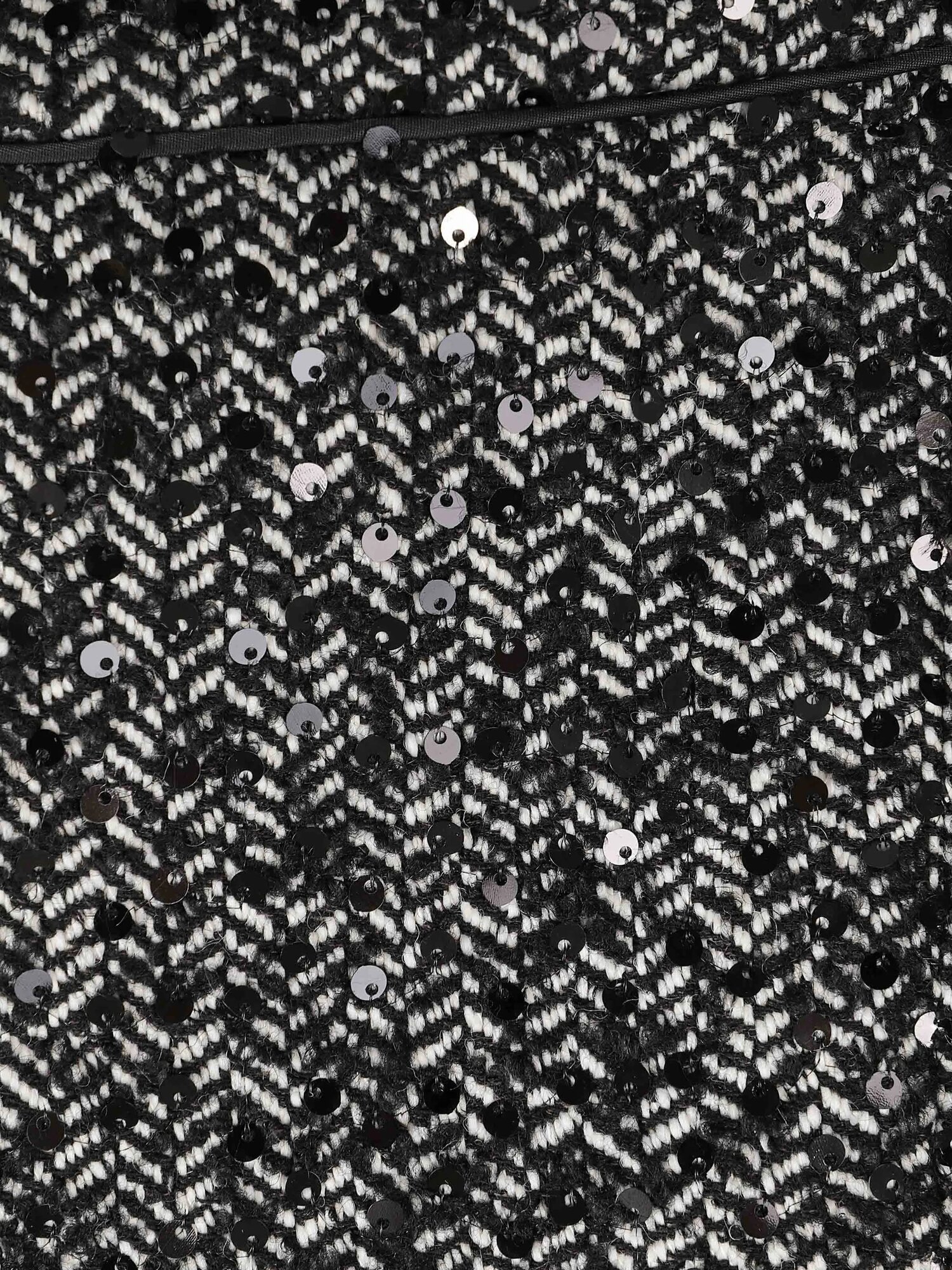 Юбка Ermanno Firenze Sequin-embellished herringbone mini skirt, размер 42 — фото 1