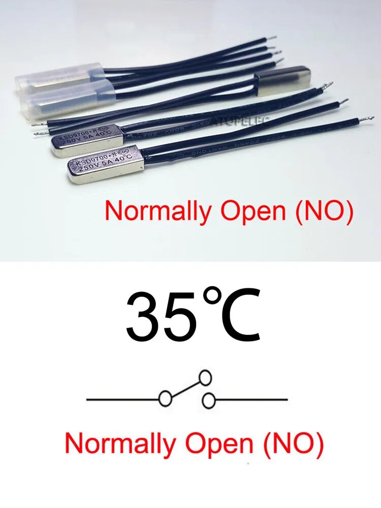 5 шт. 35C KSD9700 250V 5A нормально - открытый температурный переключатель