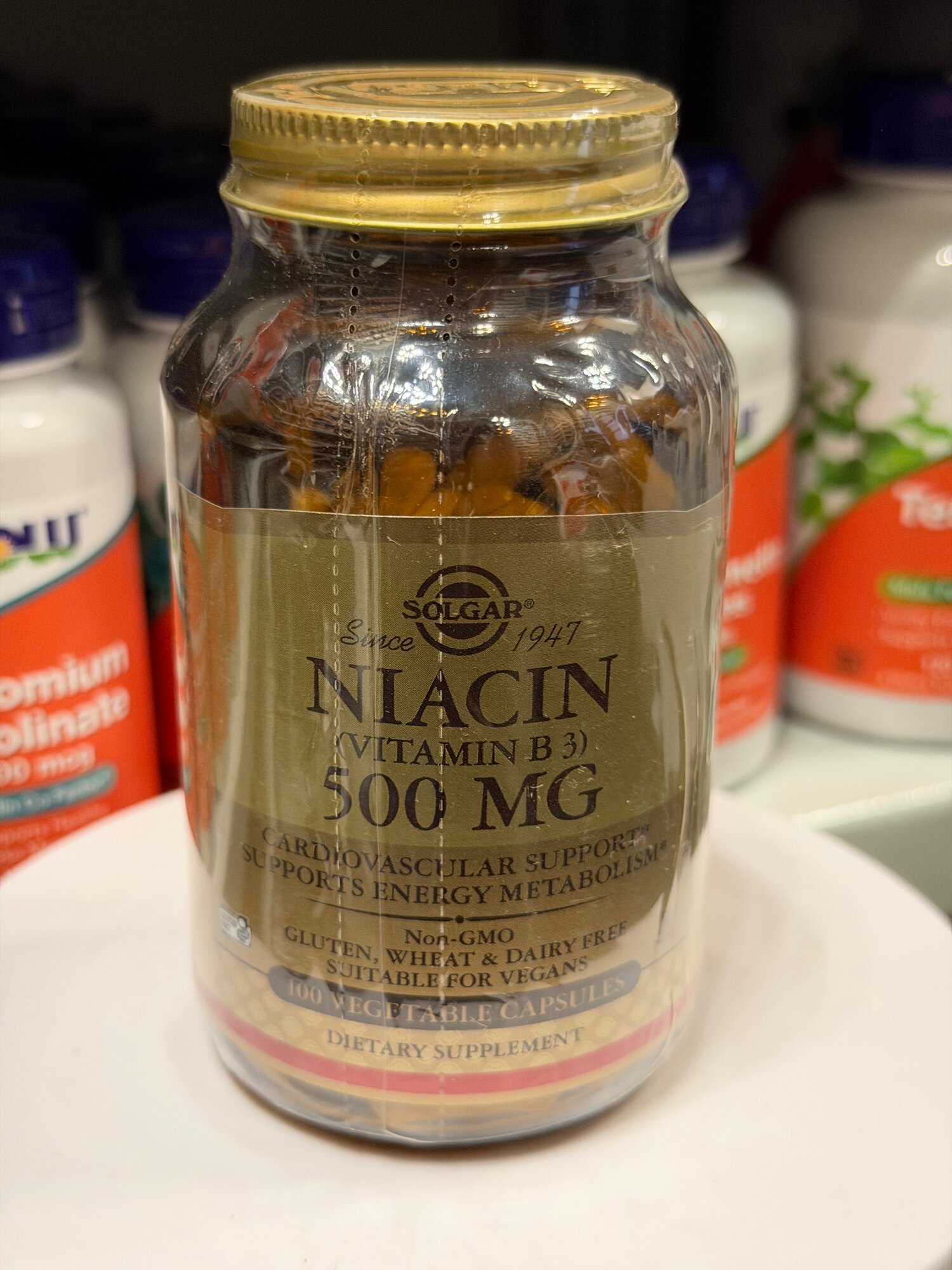 Solgar Niacin (Vitamin B3) 500 mg - Ниацин для сердечно-сосудистой системы 100 капсул