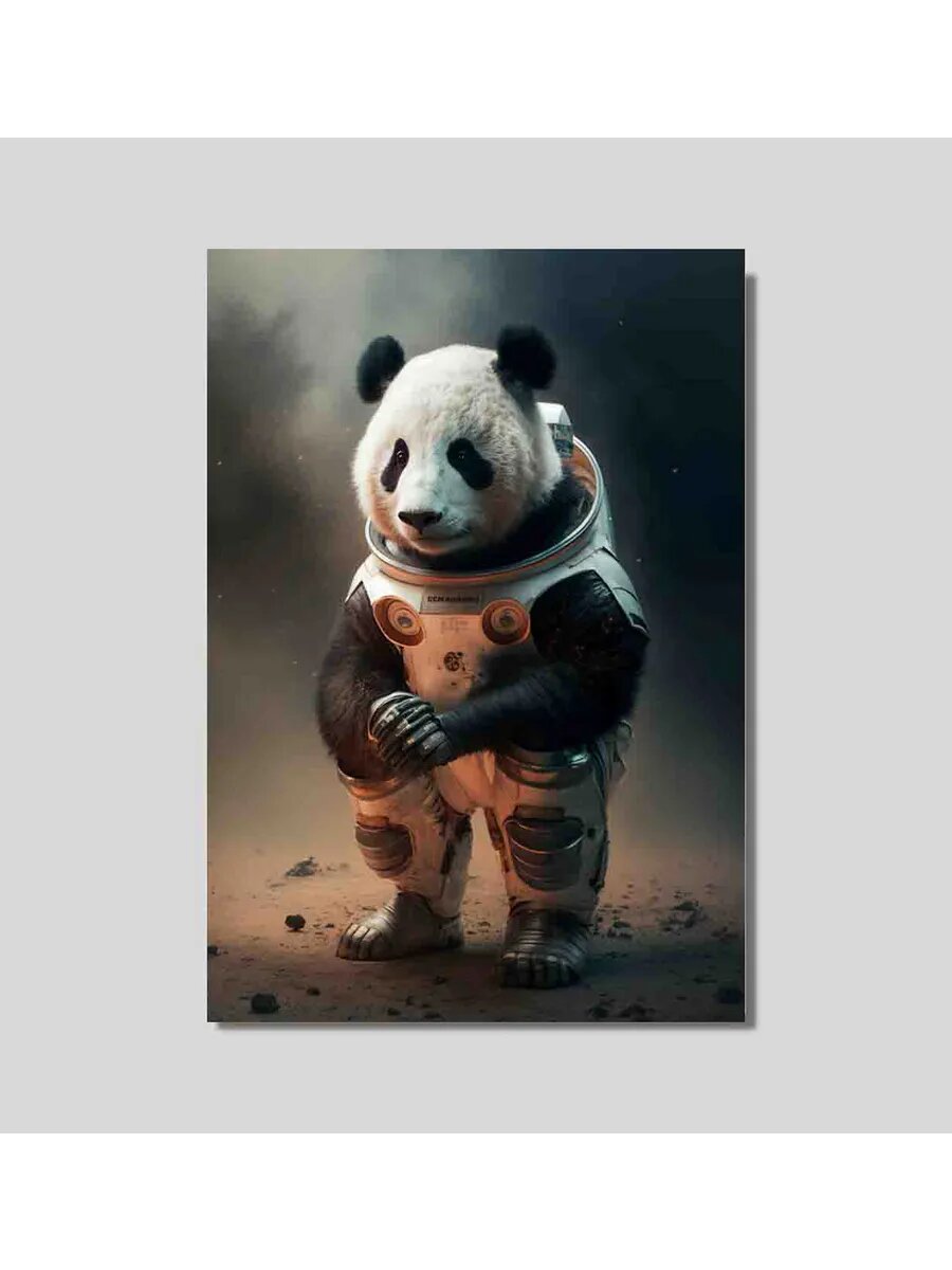 Гигантская панда-космонавт 3, Плакат 30x42см