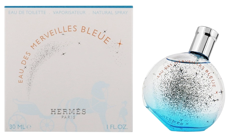 Туалетная вода Hermes Eau Des Merveilles Bleue 30 мл для мужчин и женщин / Голубая вода Чудес