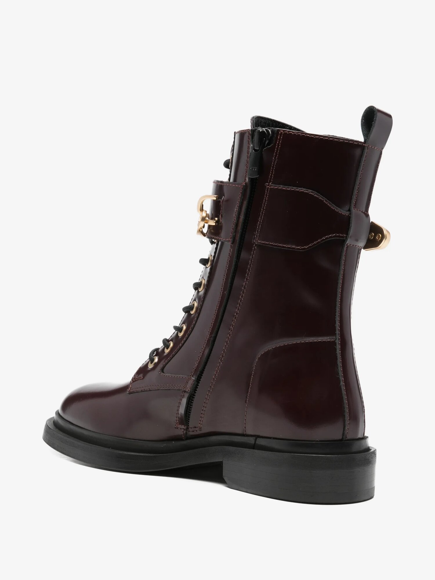 Ботинки ADRIANNA FERETTI Chain-link buckle-strap boots, размер 37, red — фото 1