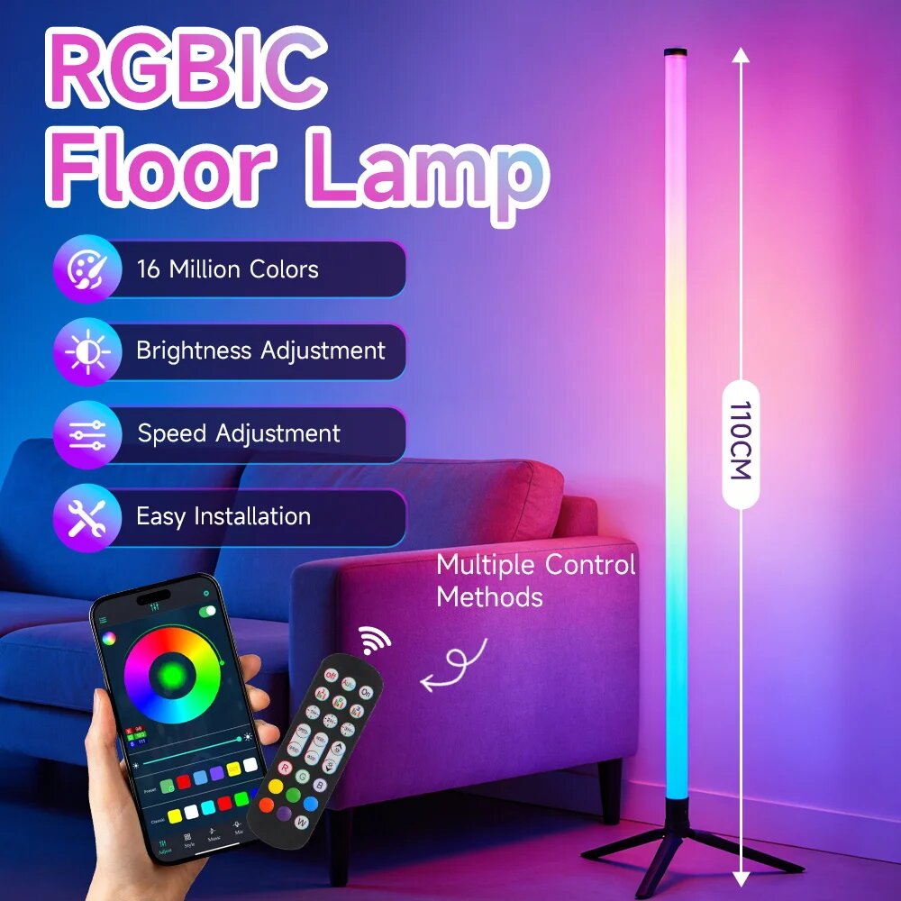 Напольный светодиодный светильник RGB DIY