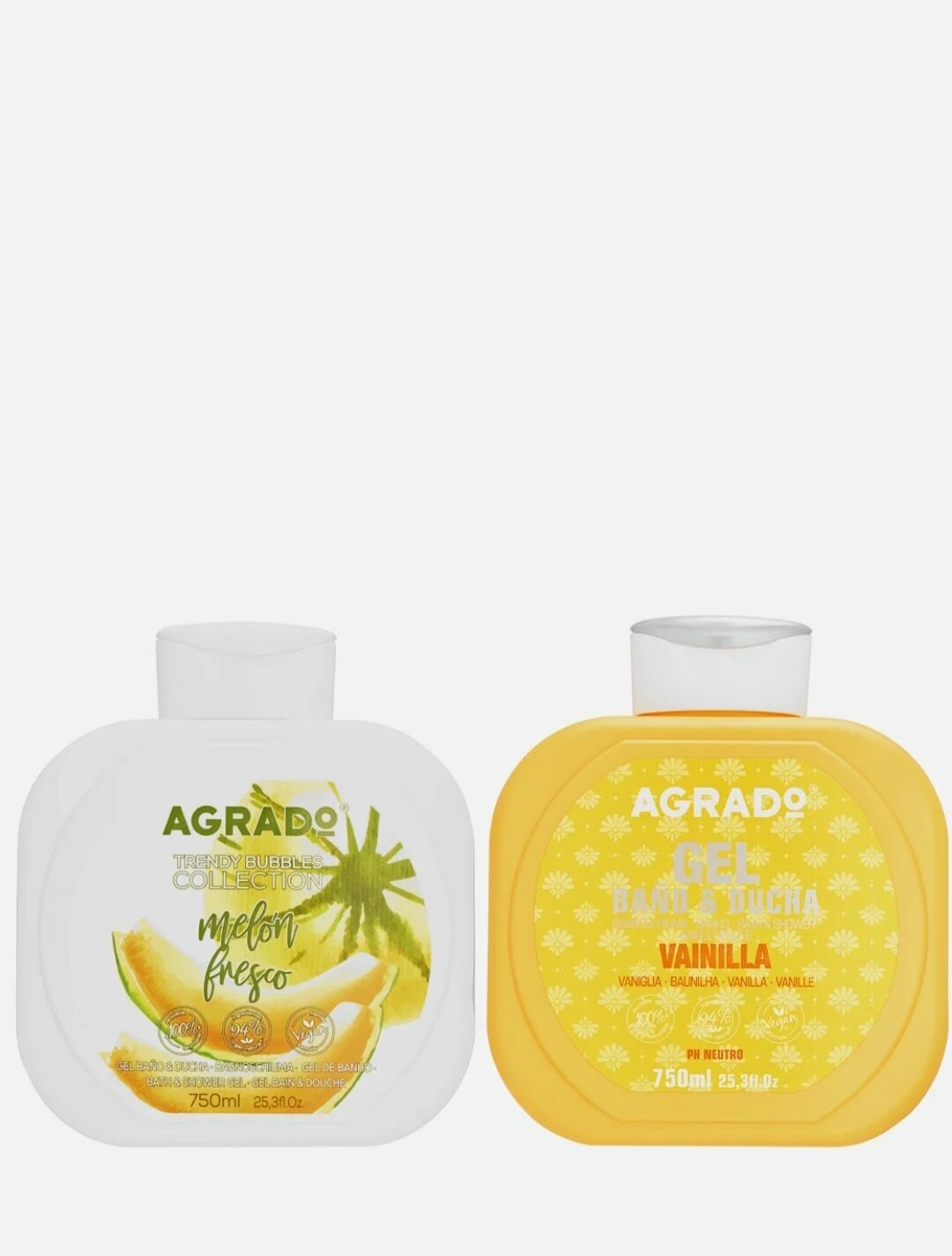 Набор гелей для душа AGRADO fresh melon + vanilla