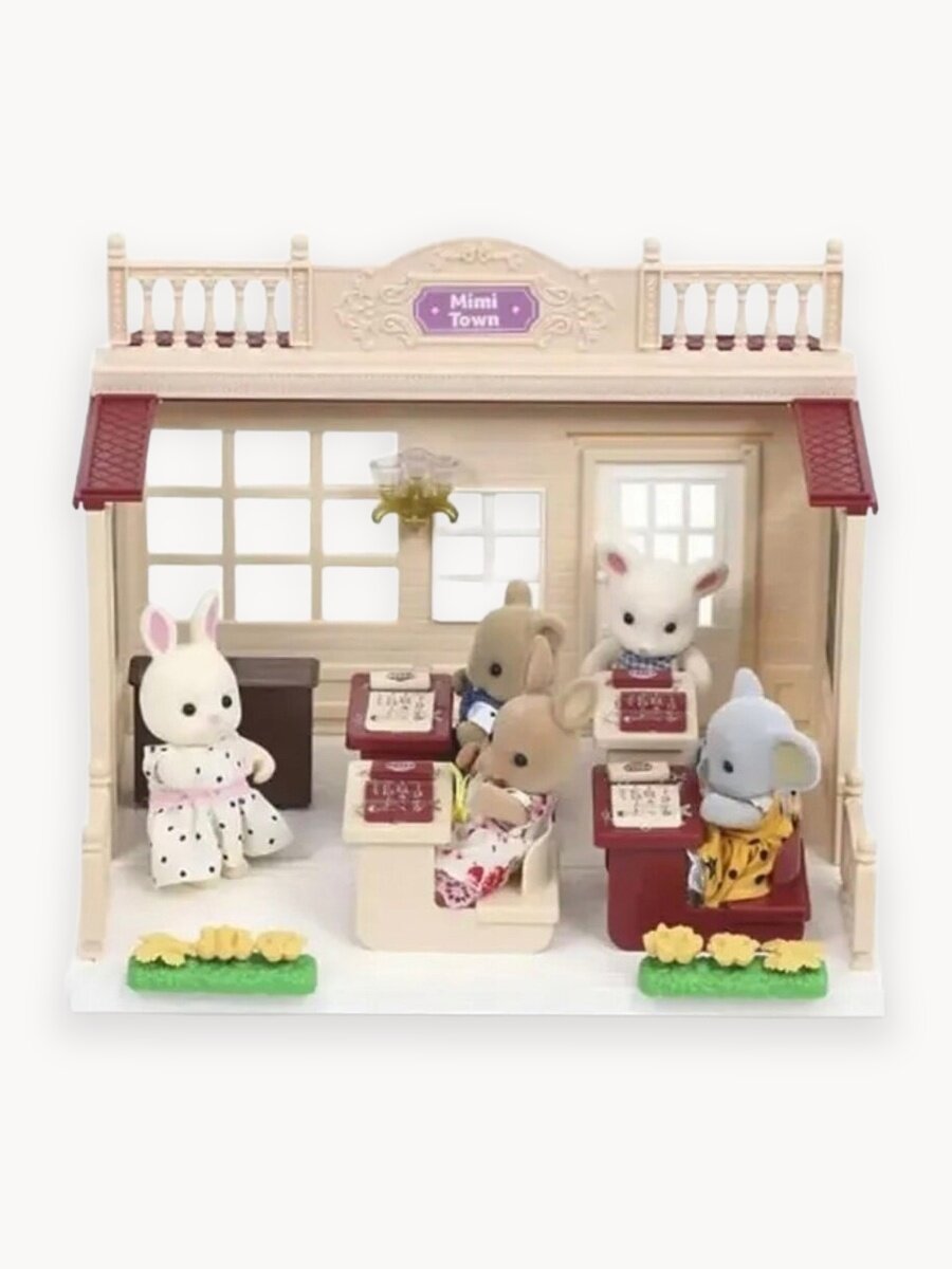 Игровой набор Mimi Stories "Частная школа Элизабет", для детей 3-9 лет, с мебелью и куклами