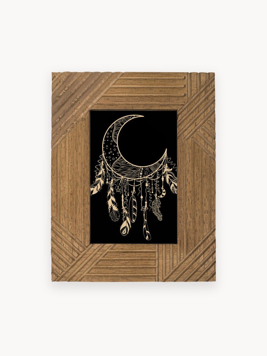 Рамка из мангового дерева Brauberg Loft Manuscript, фото 10х15 см, стекло, 17х22 см, 391284