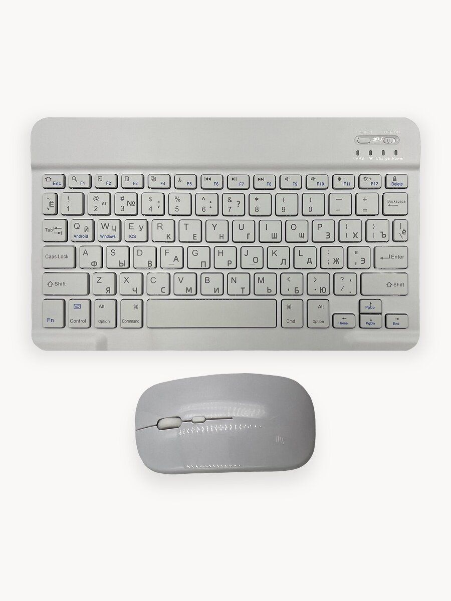 Беспроводной комплект PALMEXX KM001 клавиатура+мышь BT/2.4G, АКБ, USB-C DC5V, белый