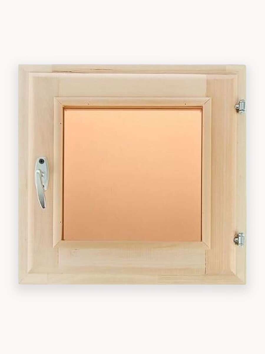 Оконный блок С двойным остеклением, липа (60 х 60 бронза)