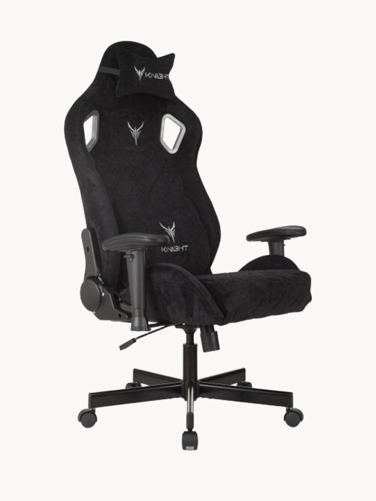 Кресло геймерское Knight Outrider черный Light-20 с подголов. крестовина металл