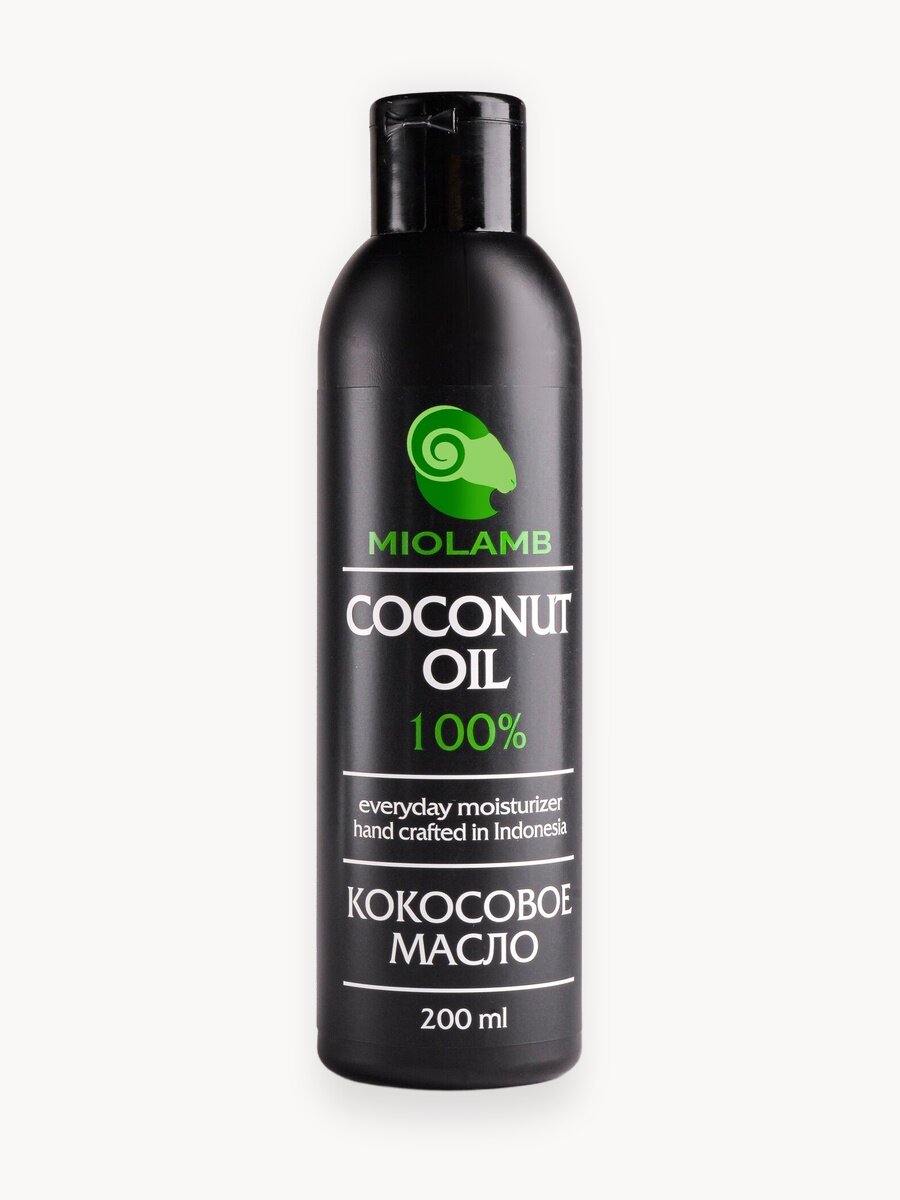Масло кокосовое Miolamb 200мл. Для тела, волос, массажа, лица, загара