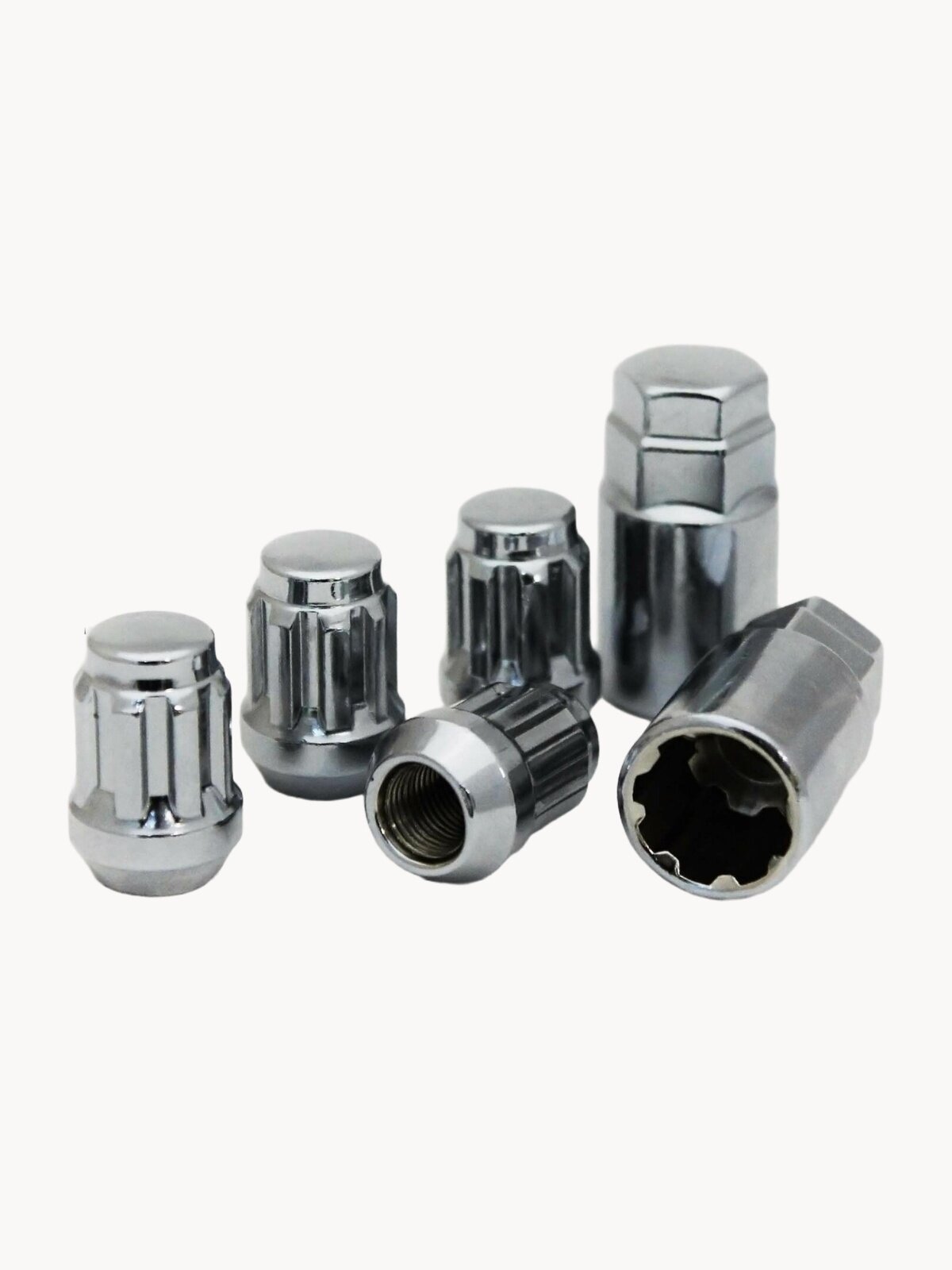 Комплект секретных гаек M12x1,5 высота 32мм Конус, закрытая, 8 лучей, 2 ключа