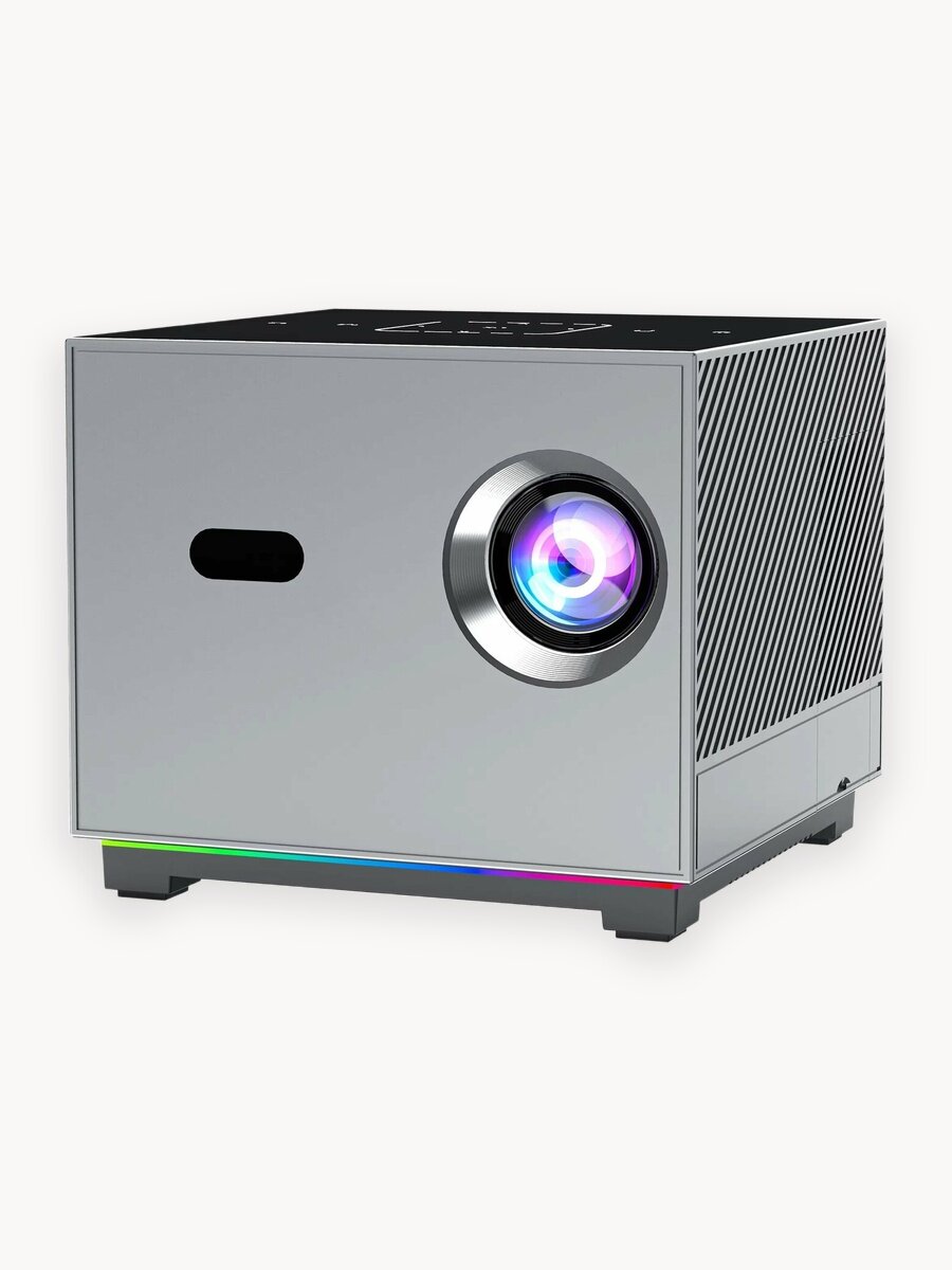 Проектор для фильмов и игр T6 Max FULL HD, Smart TV, Wi-Fi, Bluetooth, совместим с Android iPhone домашний кинотеатр