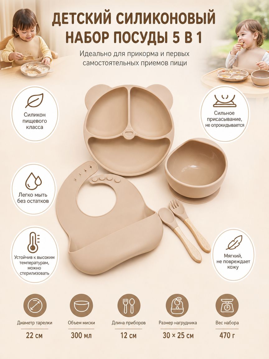 Сервиз для завтрака 5 предм. на 1 перс.