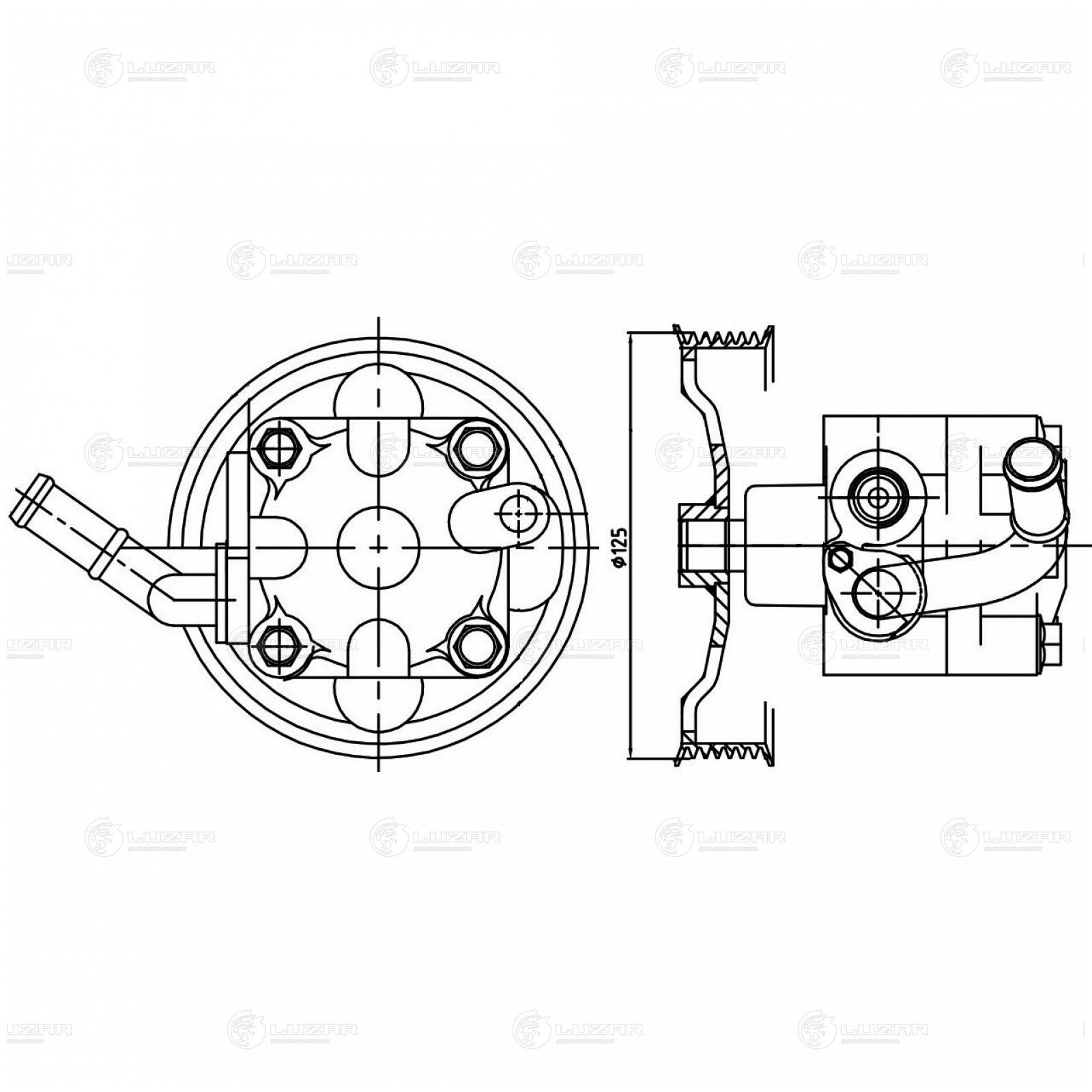 Насос ГУР, для Инфинити FX oem 491101CB0B арт LPS1405