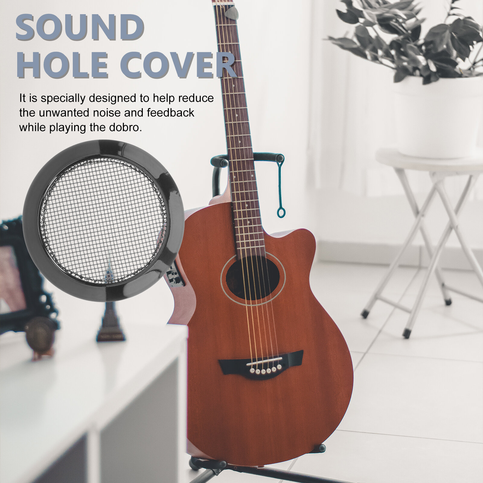2 Штуки Заглушка Для Дырки Гитары Dobro Sound Hole Cover 6x6 Cm