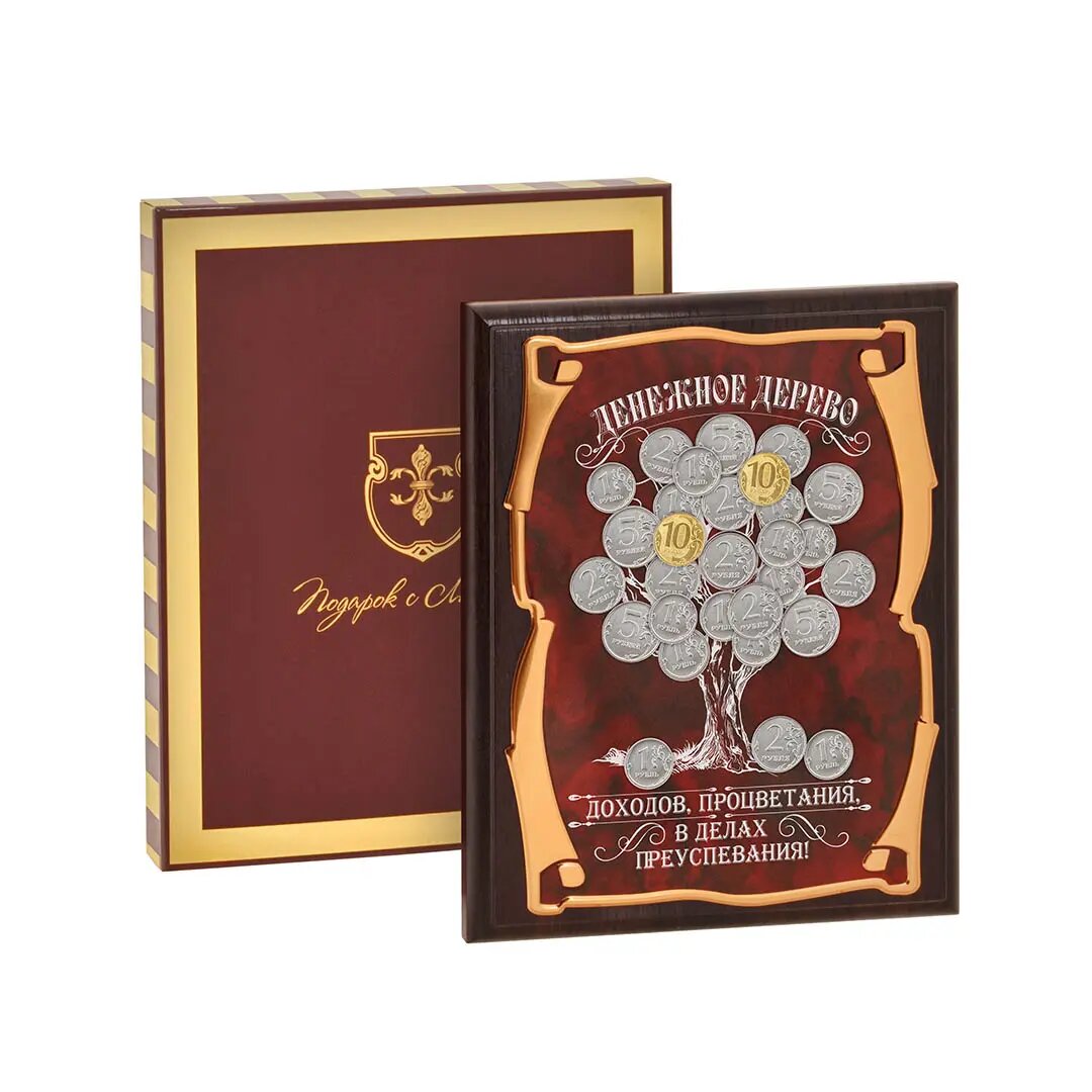 Панно "Денежное дерево. Доходов, процветания", в подарочной коробке