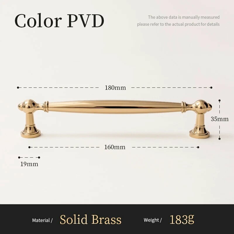 Сантая Ручки для мебели из латуни PVD Gold