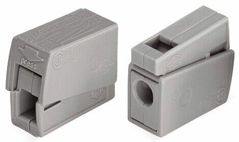 Клемма безвинт. с пастой для светильников 2х0.5-2.5мм (медь-26A, алюм.-16A) WAGO