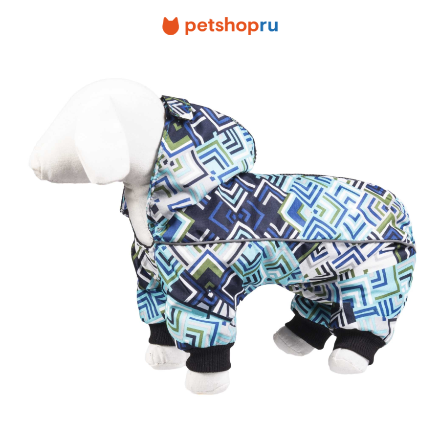 Yami-Yami одежда Дождевик для собак с капюшоном на подкладке с рисунком "морской бриз", M