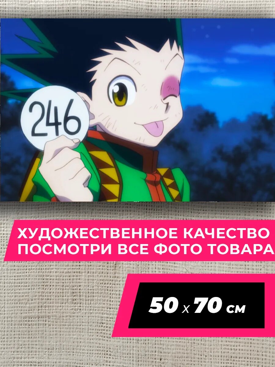 Постер Хантер х Хантер на стену 56 Hunter x Hunter 50 на 70, матовая фотобумага премиум качества